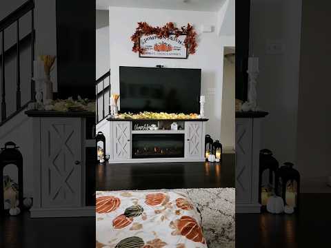 Fall TV Stand, Mantle, Fireplace Decor 🍂🎃