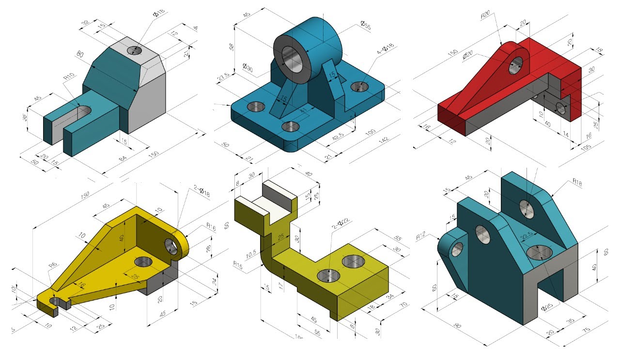 Solidworks Exercises [168, 169, 170, 171, 172, 173]