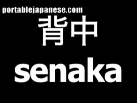 Japanese word for back is senaka
