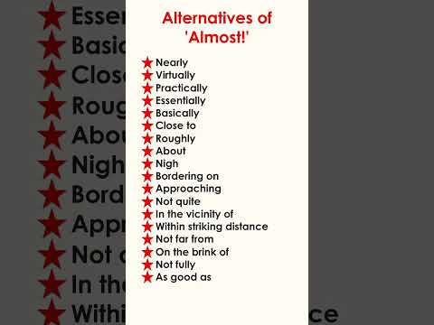 Alternatives of "ALMOST" #synonyms #synonymsmeaning #synonymswords #vocabulary #newwordsdaily #newwo