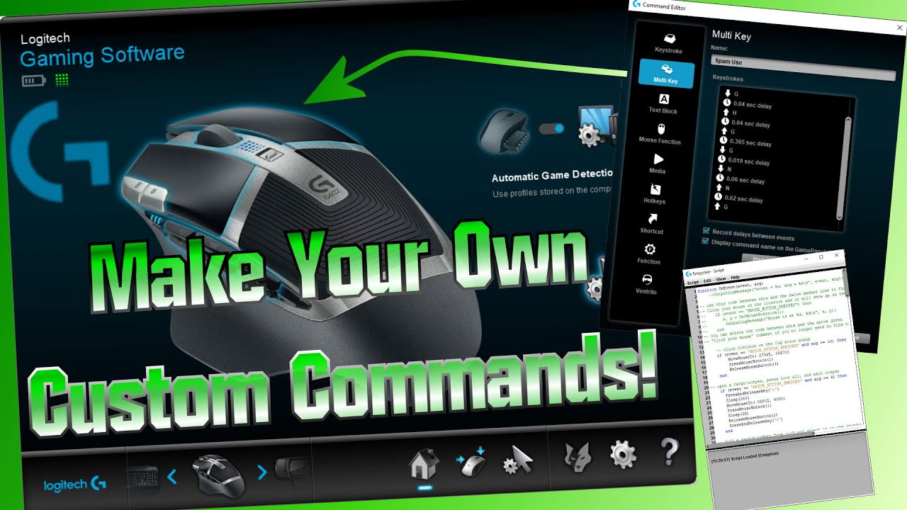 How To Create 🖱️Mouse/KB⌨️Macros With 🎮 Logitech Gaming Software 🕹️