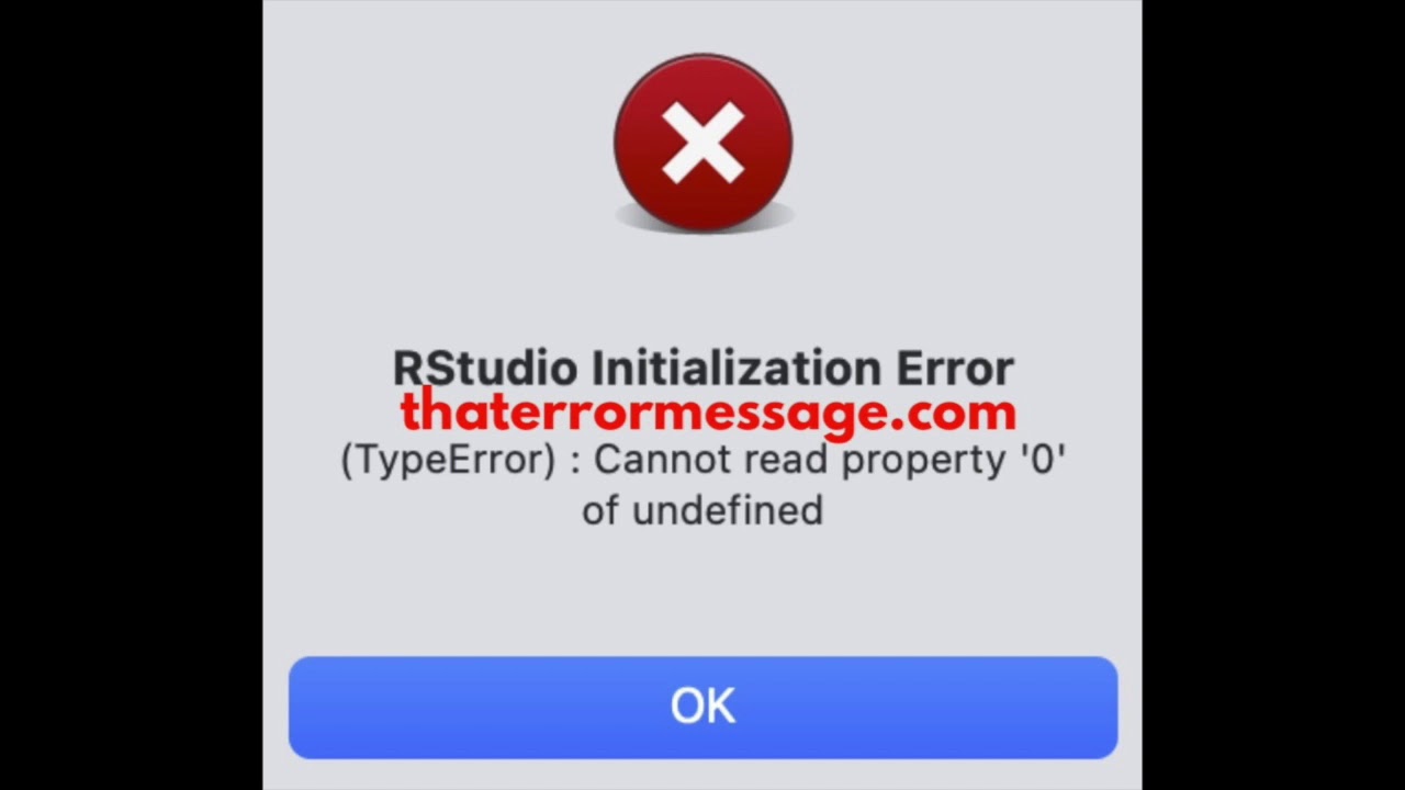 RStudio Initialization Error