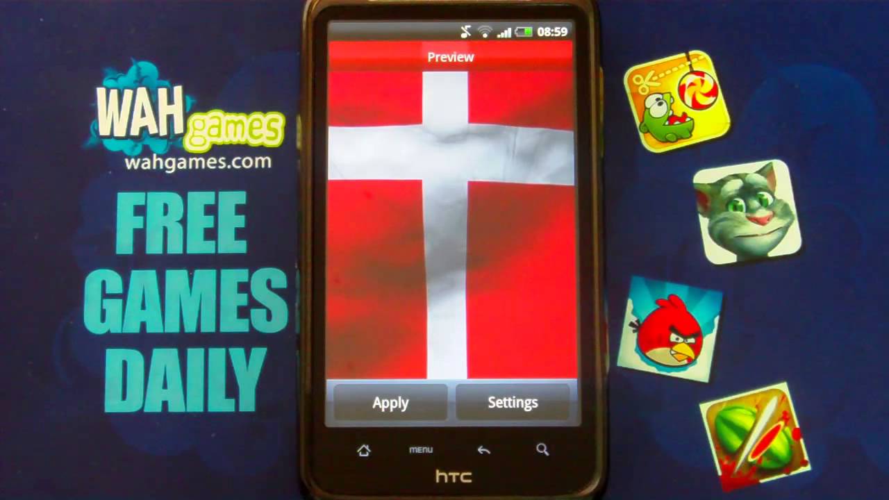 Denmark flag live wallpaper Free