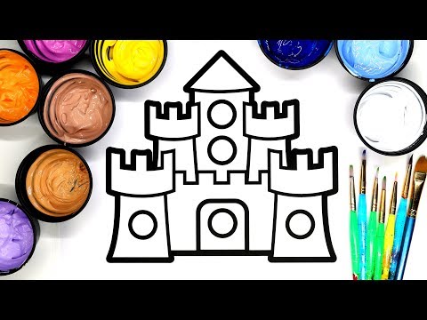 Coloring Sand Castle | Painting Pages for Kids | Learn to Color with Painting