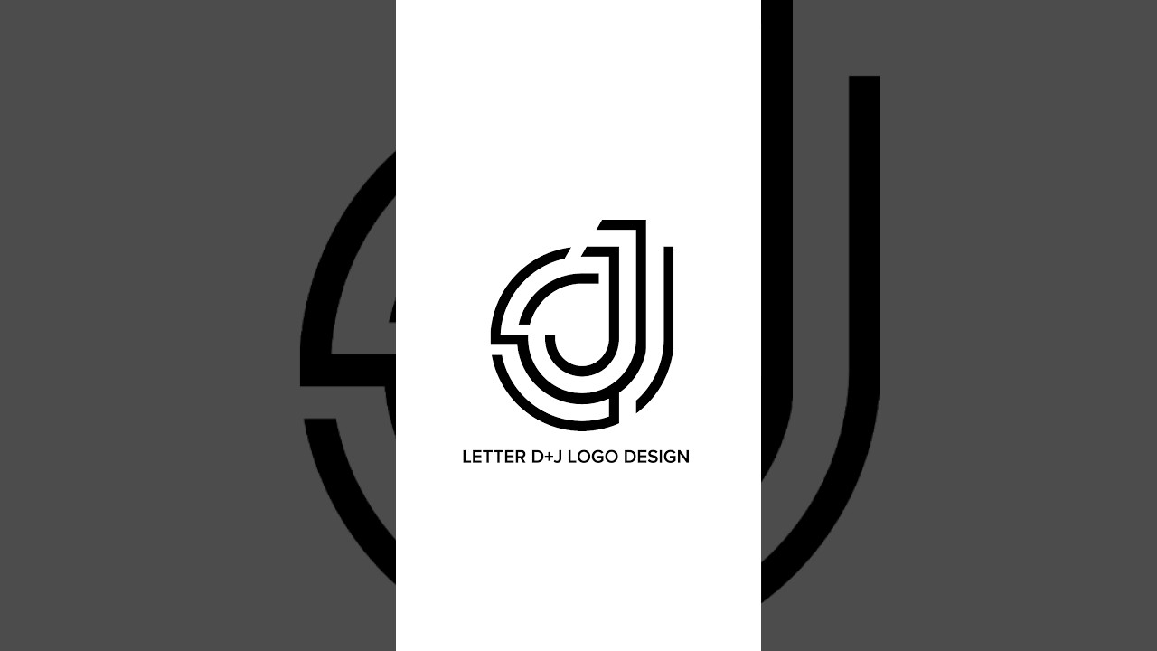 Creative logo design for letter DJ #shorts #logodesign