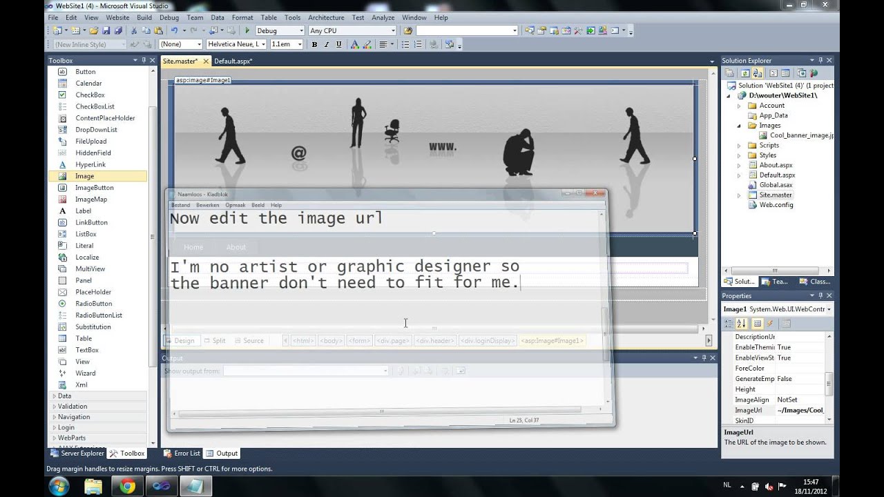 TUTORIAL: How to create a simple website in Visual Studio 2010 PART 2