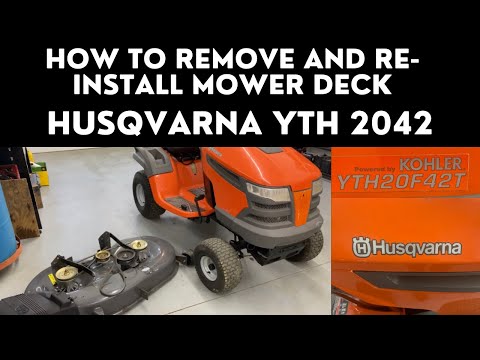 How to Remove Mower Deck Husqvarna Lawn Tractor YTH 2042