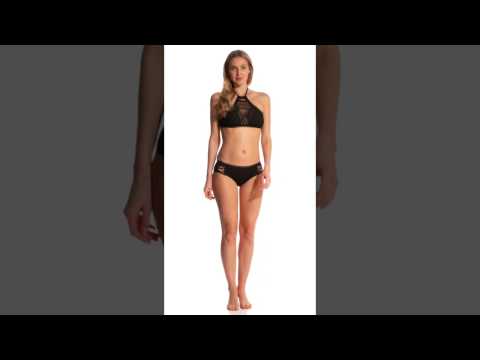 Becca Swim Prairie Rose High Neck Halter Bikini Top | SwimOutlet.com