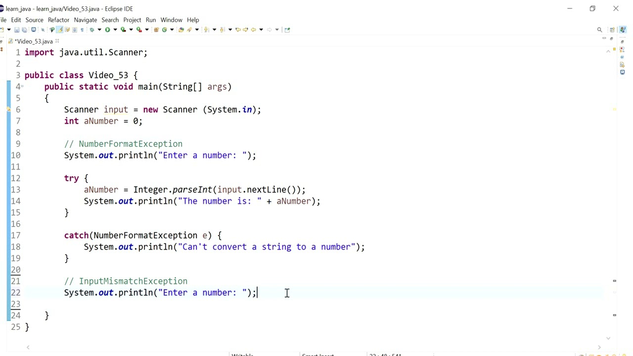Java 53: NumberFormatException versus InputMismatchException