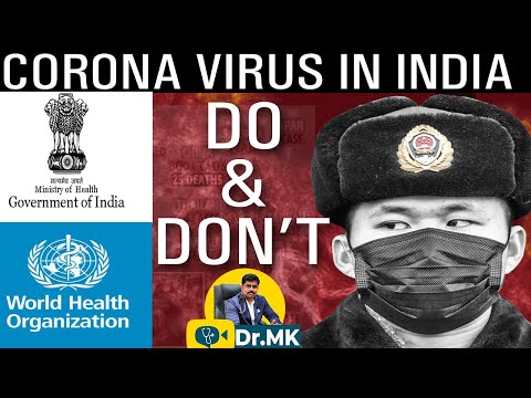 corona virus in india II Do & Don't Explained by Dr.MK