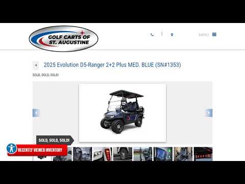 2025 Evolution D5-Ranger 2+2 Plus MED. BLUE (SN#1353) Golf Carts Nocatee