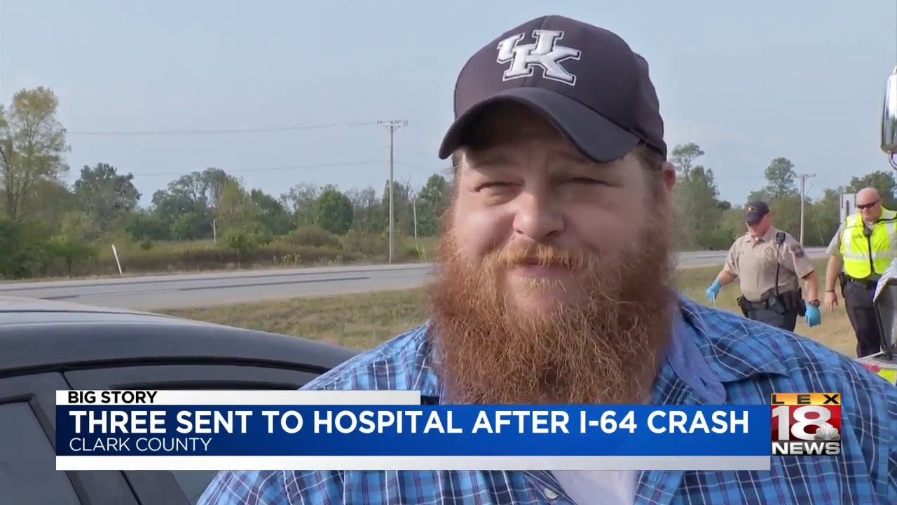 Three Sent To Hospital After I-64 Crash