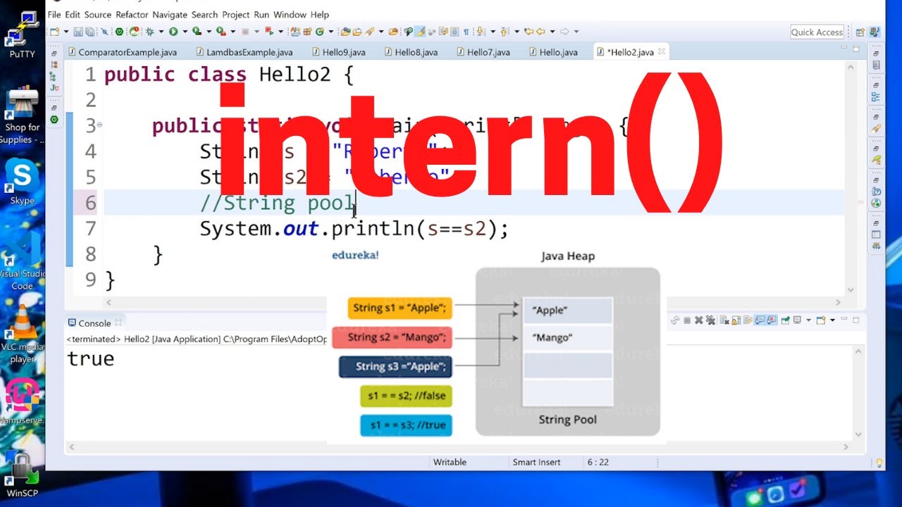 String pool (intern() method)| java 11