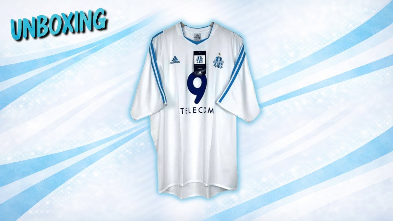 Olympique de Marseille jersey retro kit 2003/2004 (Climalite) Unboxing & Review / ASMR