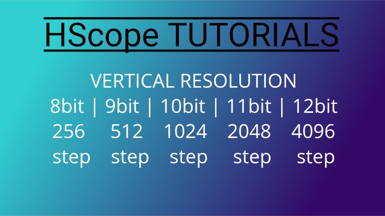 HScope TUTORIAL#3 | VERTICAL RESOLUTION
