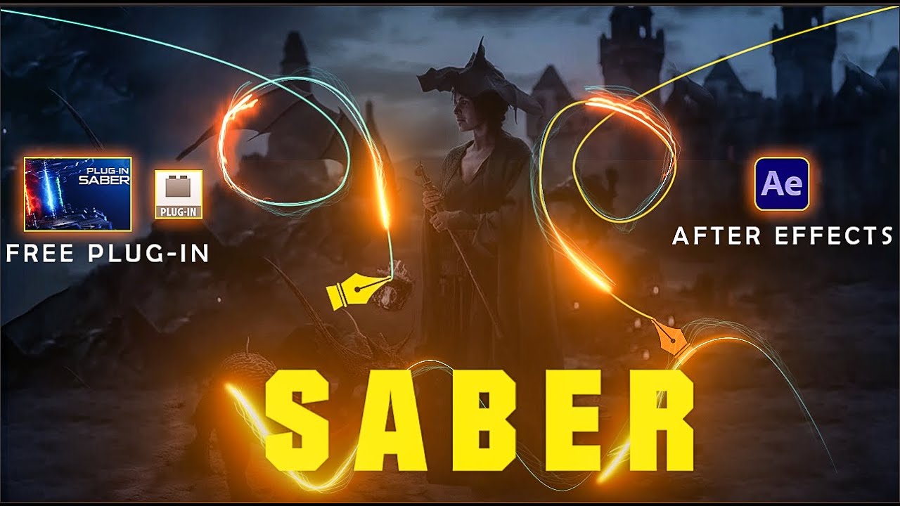 After Effects Saber Plugin Tutorial Particles line  Saber adobe after effects tutorial 2023
