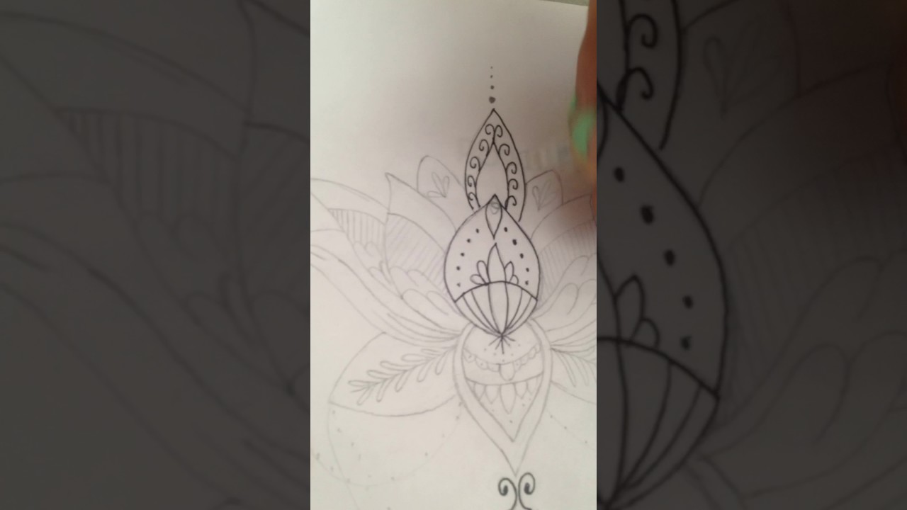 Flor de loto con detalles mandala!