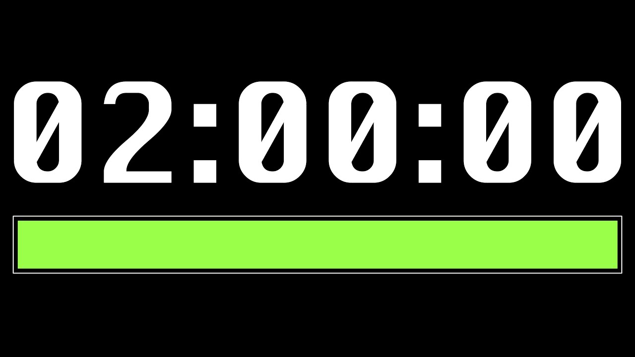 2 Hour Timer [ Progress Bar ] - 4K 60 FPS
