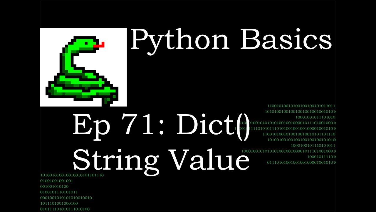 Python Basics String Value Using a Dictionary