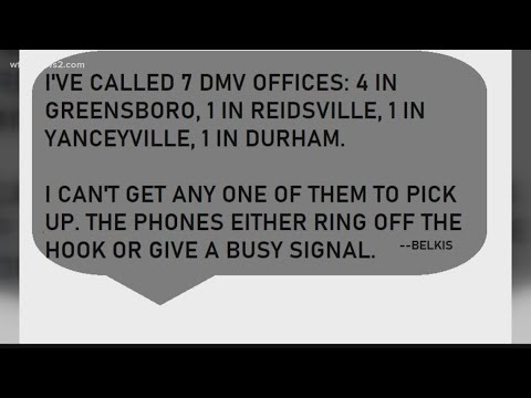 NC DMV: Don't call your local office to make an appointment