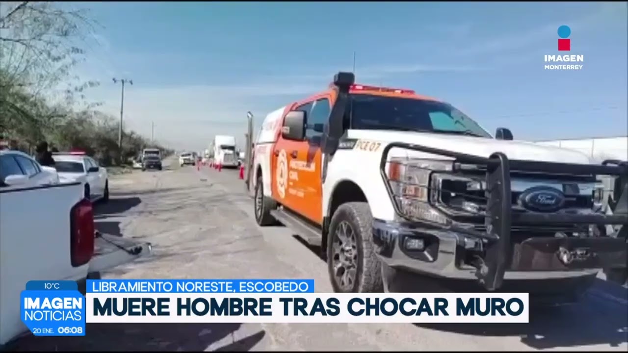 Conductor muere tras chocar contra muro en Escobedo | Noticias MTY primera emisión