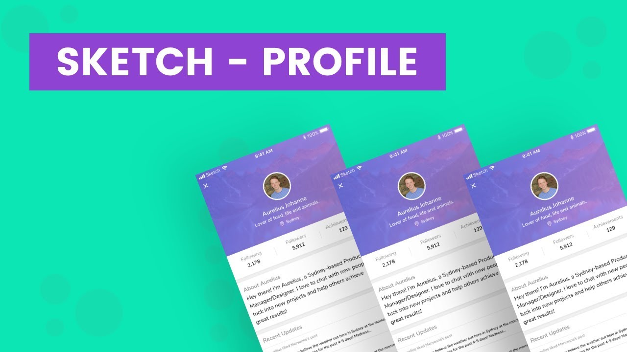 UI/UX Design | Mobile User Profile in Sketch