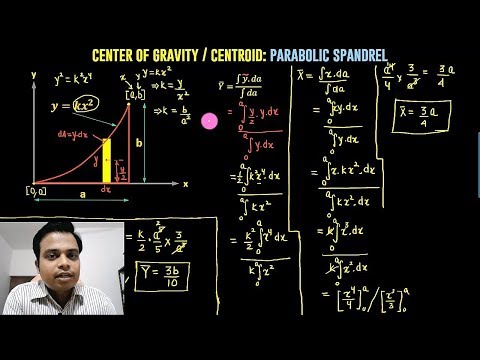 How to find Centroid of a Parabolic Spandrel by Integration Video ...
