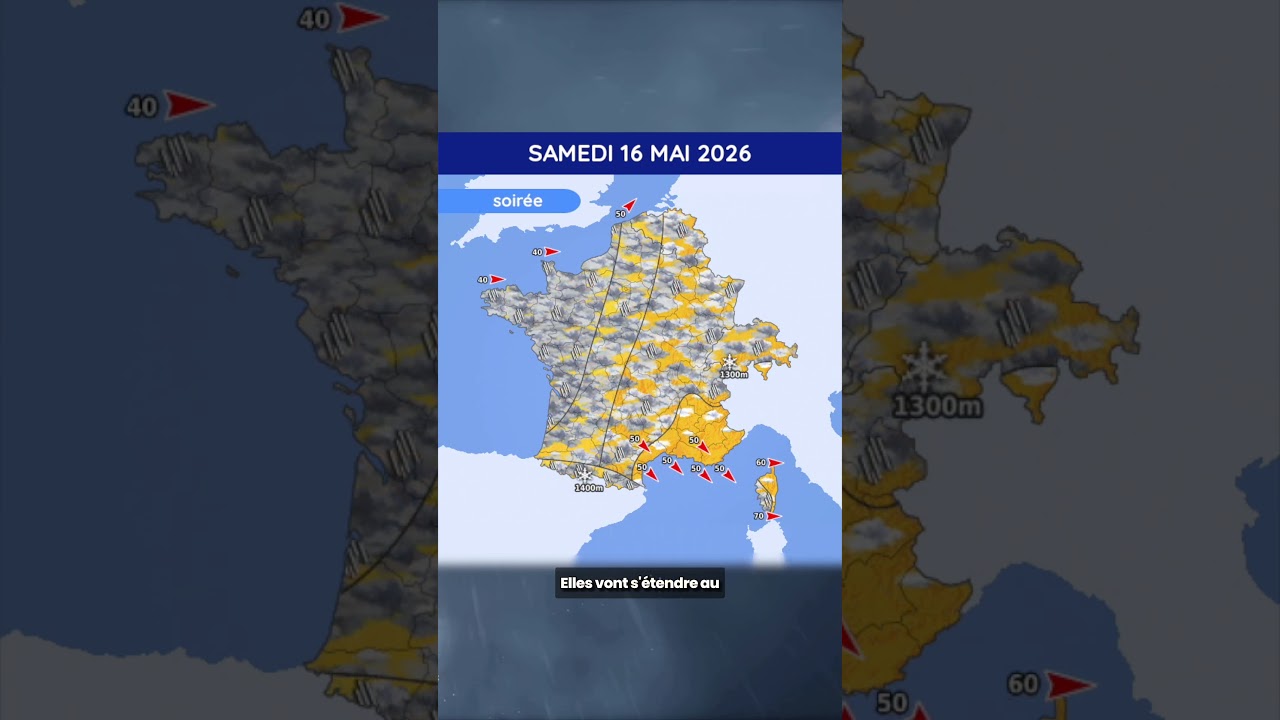 Météo du Samedi 16 au Lundi 18 Mai 2026