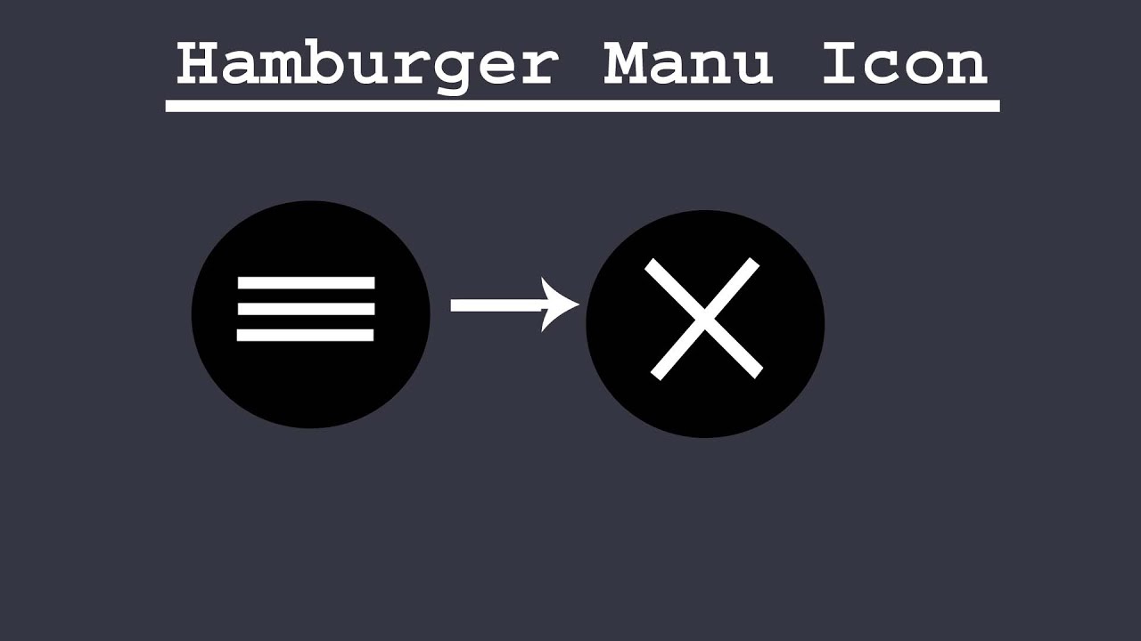 Animated Hamburger Manu Icon Tutorial - HTML/CSS Effects