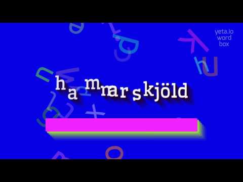 HAMMARSKJÖLD - HOW TO PRONOUNCE IT? #hammarskjöld