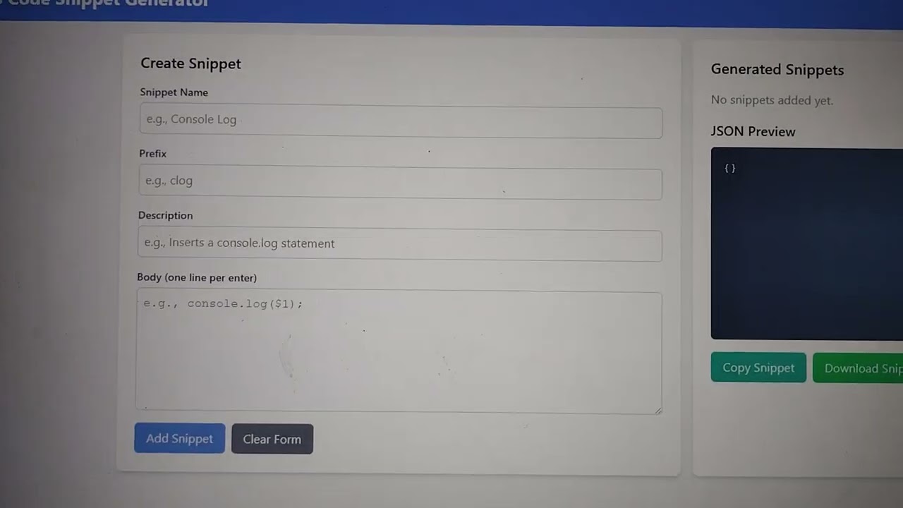 Vs Code Snippet Generator Website Online 2025 #vscodetips