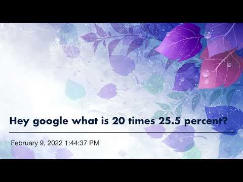 Hey google what is 20 times 25.5 percent?