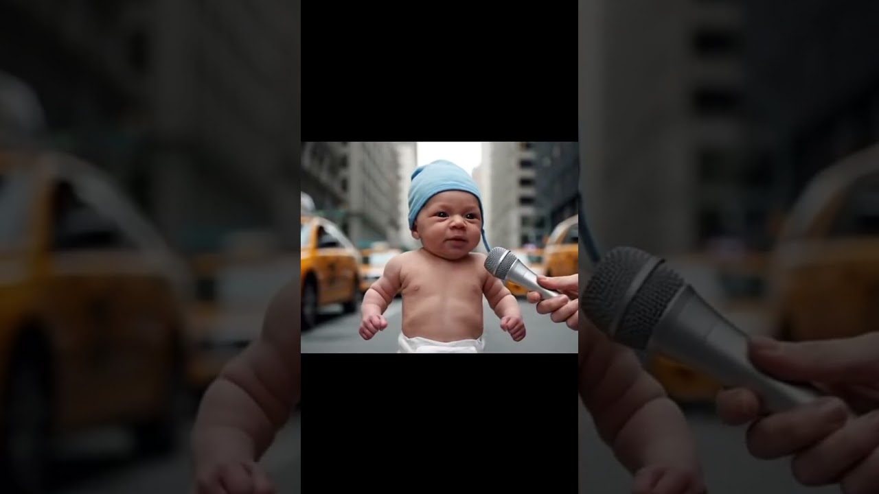 Baby doesn’t like grandma’s breath #ai #baby #grandma #streetinterview