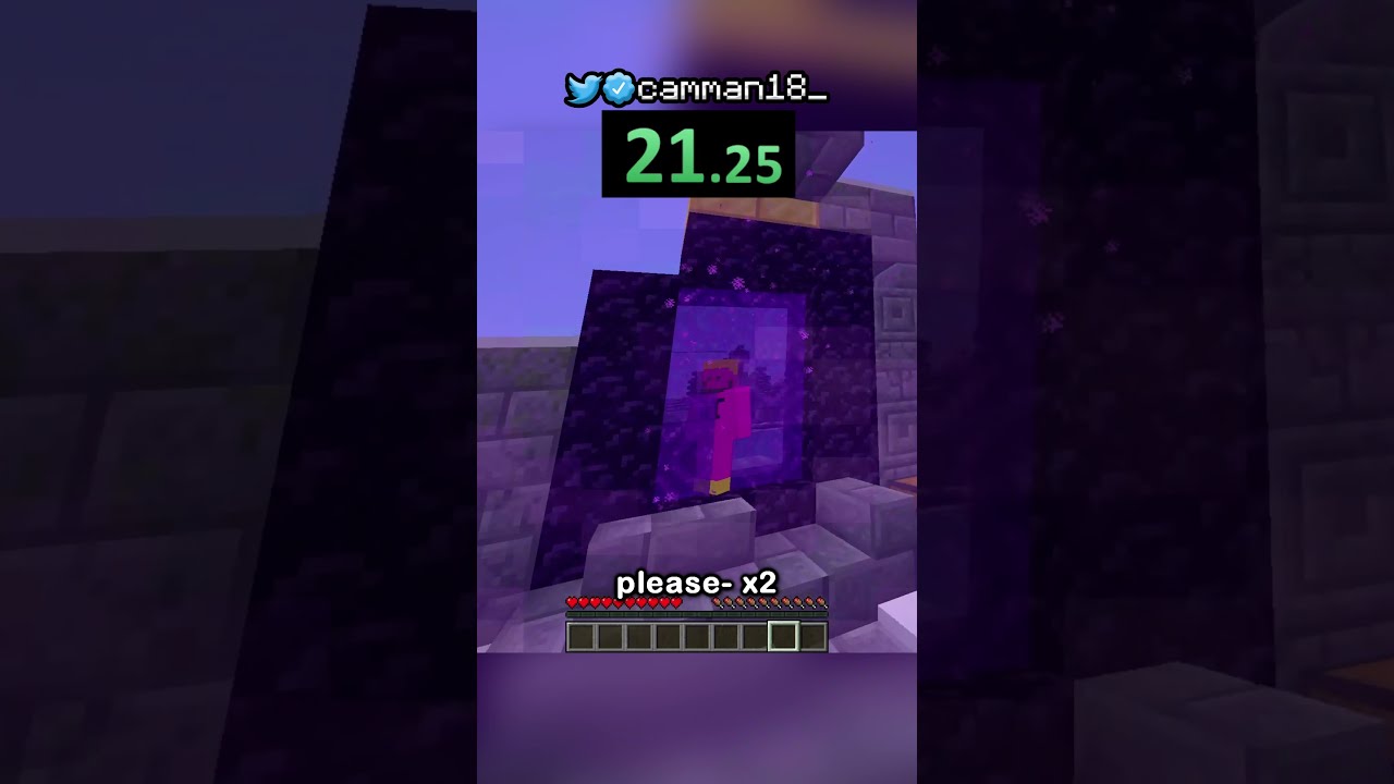 i got to the nether in 24 seconds