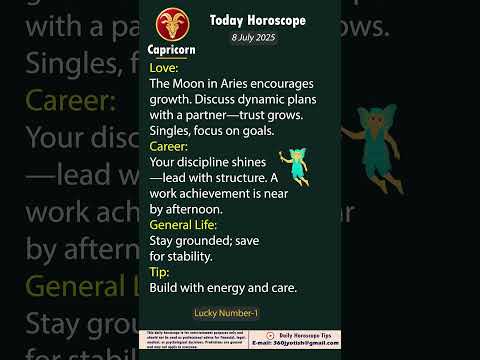 Capricorn Horoscope Today: July 8, 2025 🌟 Horoscope Shorts | Daily Horoscope Tips #capricorntoday