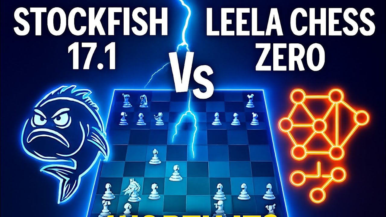 Stockfish 17.1 vs Leela Chess Zero 👽, Leela beats Stockfish - The Ultimate AI Chess Battle 🔥#chess 