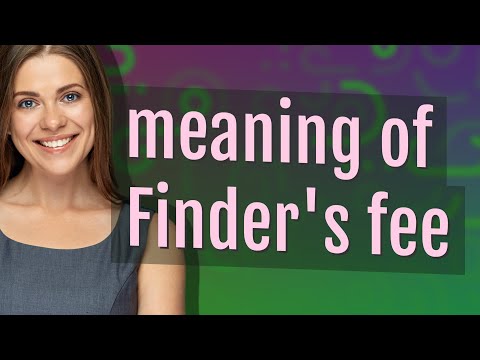 Finder's fee | meaning of Finder's fee