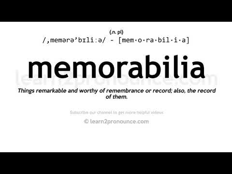 Pronunciation of Memorabilia | Definition of Memorabilia