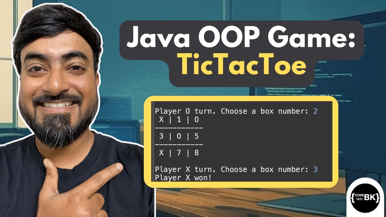 Java Tic Tac Toe Game | OOPs | Text-based Command Line Project