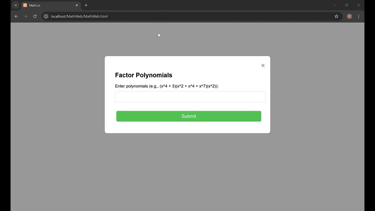 Polynomial Term Visualizer Demo