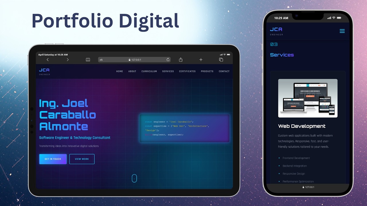 Digital Portfolio Template (HTML, CSS, JavaScript)
