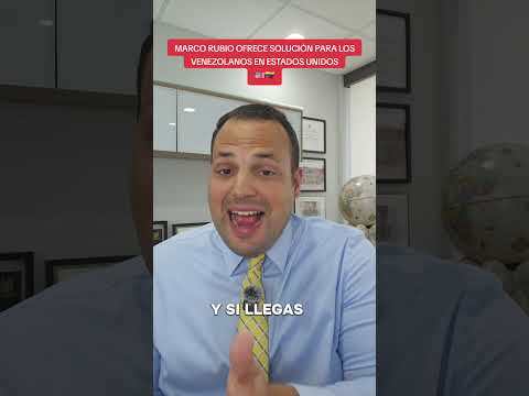 Marco Rubio offers a solution for Venezuelans in the United States.