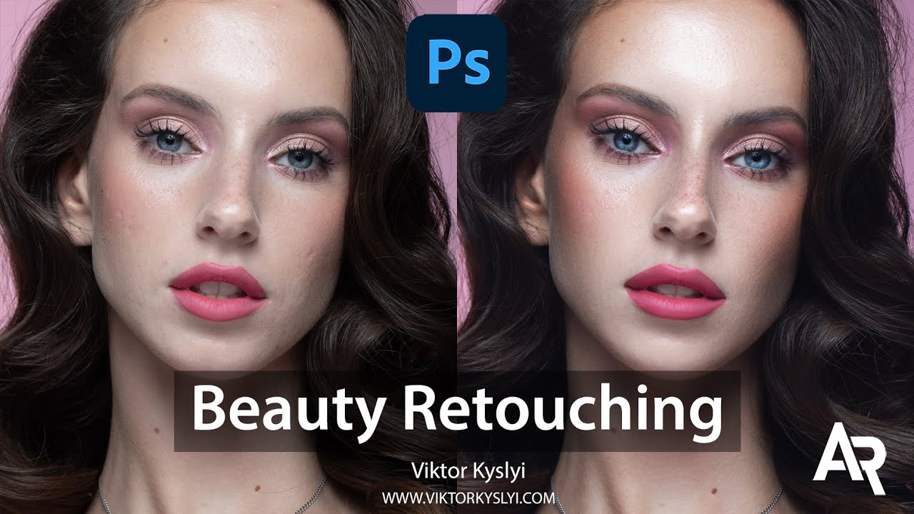 Retouching a portrait in Photoshop. Photographer and retoucher Viktor Kyslyi