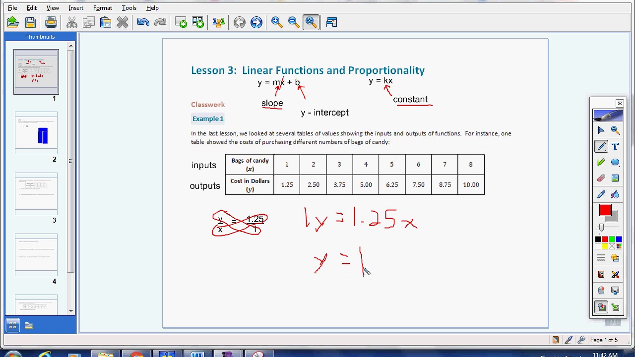 8 5 Lesson 3 Linear Functions and Proportionality (1)