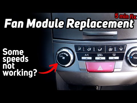 Fan Blower Resistor Replacement - 2012 Subaru Outback