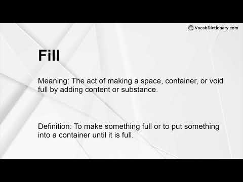 Fill Meaning