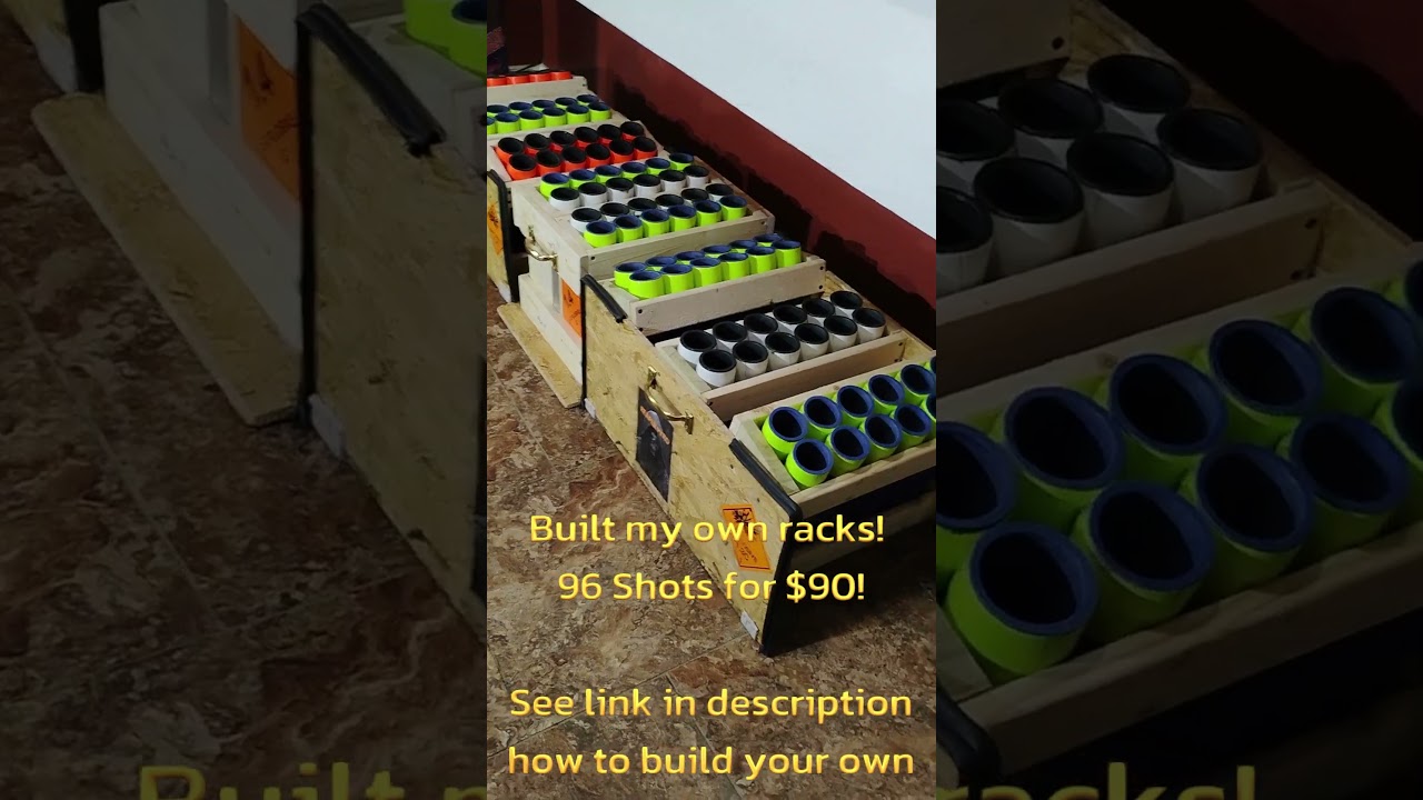 Made my own Fireworks Mortar Racks - 96 shots for $90!!! #fireworks