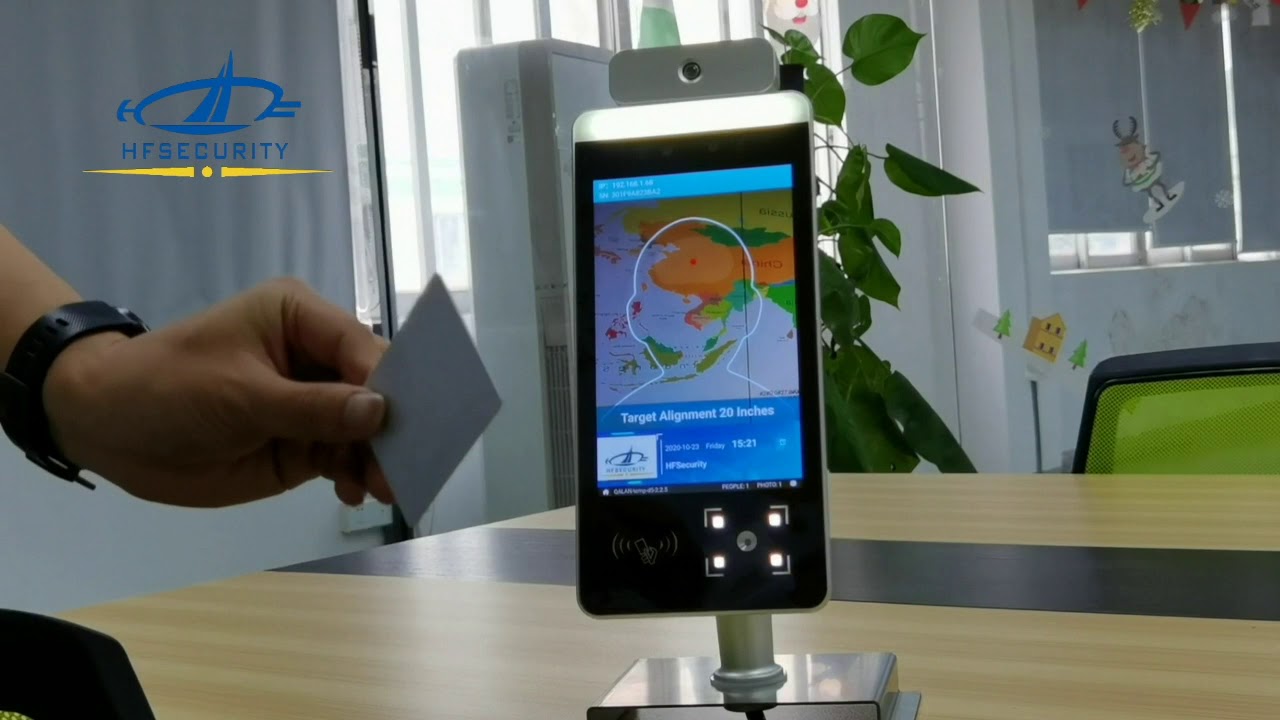 RA08T M Face recognition temperature device with QR code and Card reader for time attendance and acc