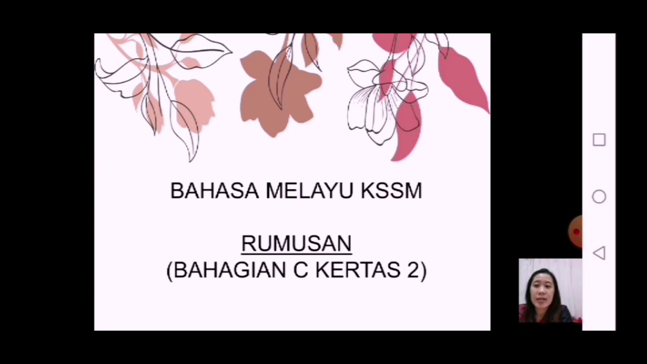 FORMAT RUMUSAN KSSM