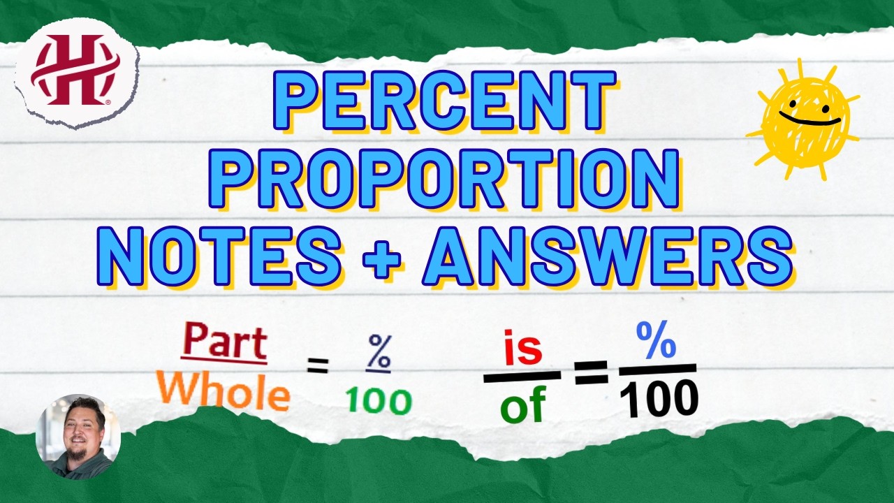 Percent Proportion Notes + Answers